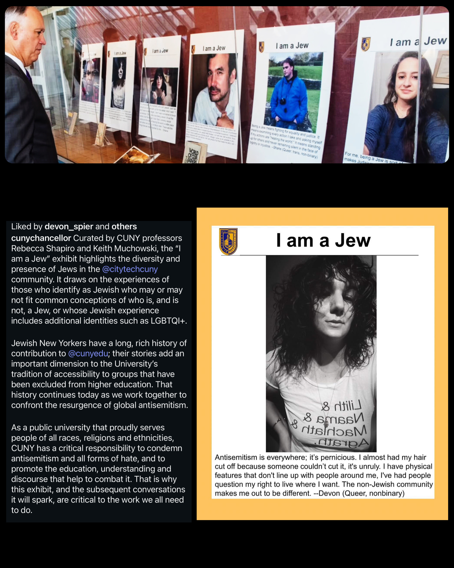 “I am a Jew” Exhibition at New York City College of Technology at the ...